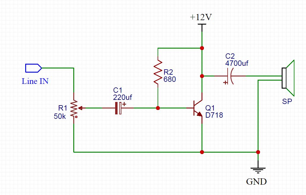 Simple Transistor Amplifier Circuit Diagram Wiring Boards