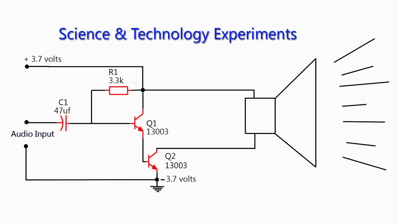 13003 amplifier DIY homemade dual transistor - TRONICSpro