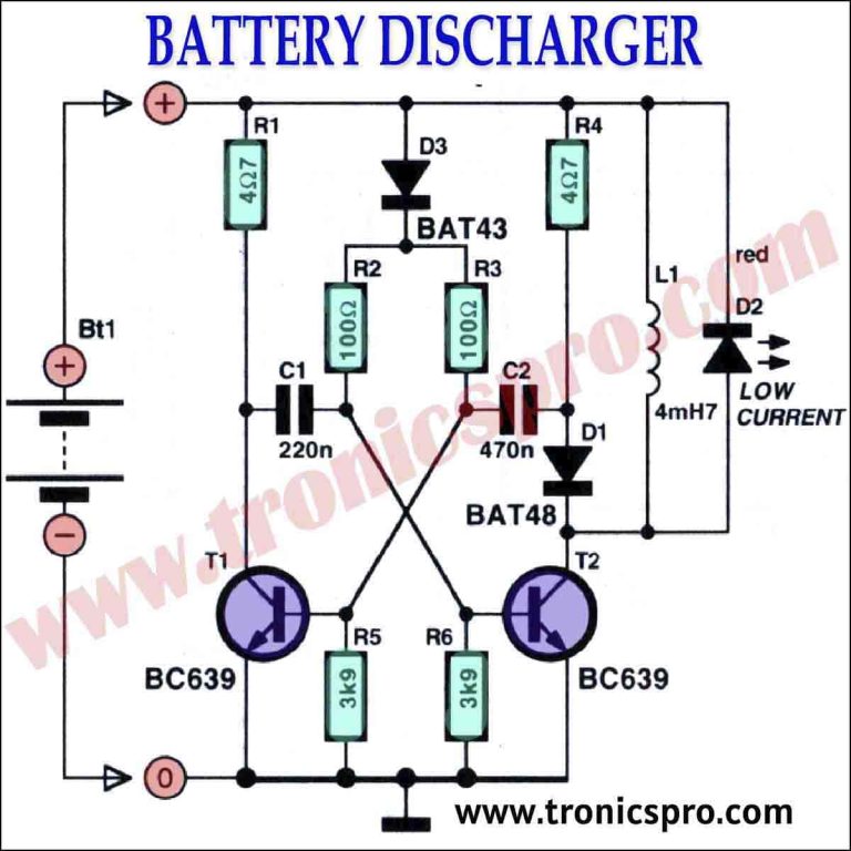 Battery Discharger Circuit Diagram - TRONICSpro