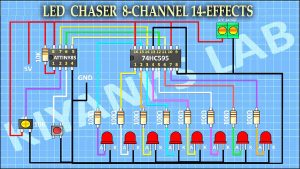 How To Make LED Chaser 8-Channel Multi-Effects - TRONICSpro