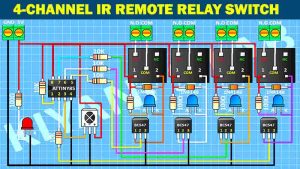 4-Channel IR Remote Relay Switch with ATTINY85 - TRONICSpro