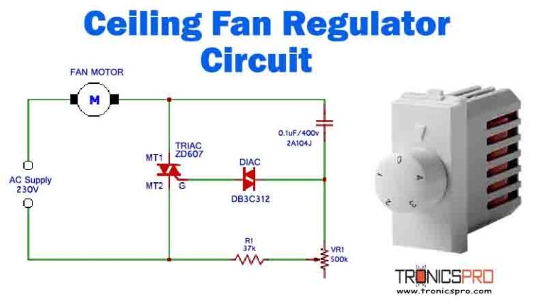Ceiling Fan Regulator Circuit - Fan Dimmer - TRONICSpro