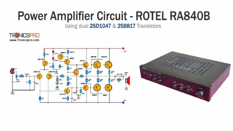 amplifier circuit diagram using 2sd1047 & 2sb817 - ROTEL RA840B