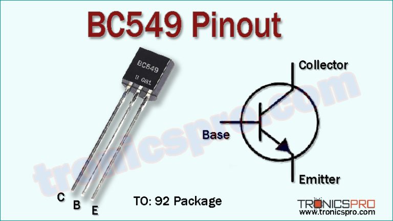 BC549 NPN Transistor Pinout Datasheet - TRONICSpro