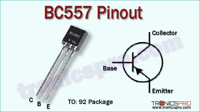 BC557 PNP Transistor Pinout Datasheet - TRONICSpro