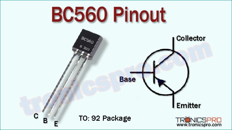 BC560 PNP Transistor Pinout Datasheet - TRONICSpro