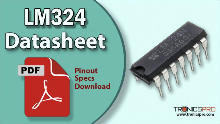 LM324 Quad Op-Amp IC Pinout Datasheet - TRONICSpro
