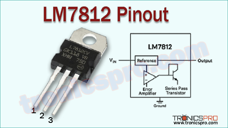 LM7812 Voltage Regulator IC Pinout Datasheet - TRONICSpro