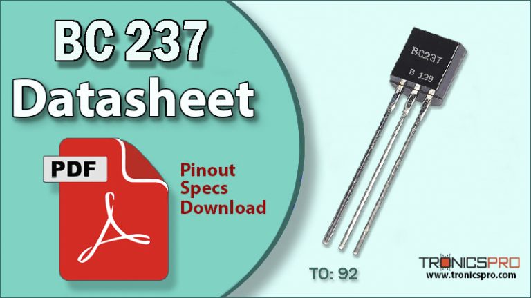 BC237 NPN Transistor Pinout Datasheet - TRONICSpro