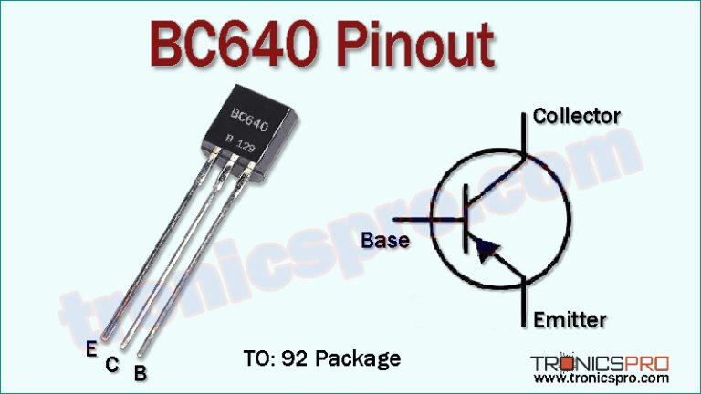 BC640 PNP Transistor Pinout Datasheet - TRONICSpro