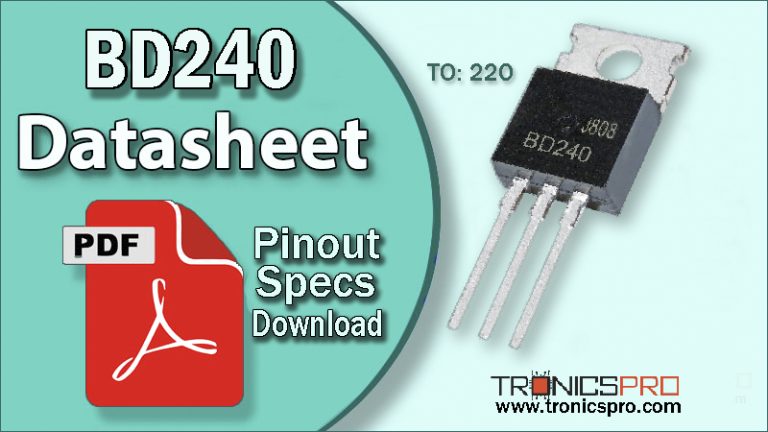 BD240 PNP Transistor Pinout Datasheet - TRONICSpro