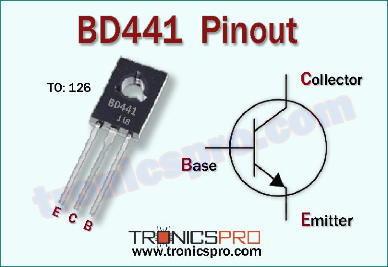 BD441 NPN Transistor Pinout Datasheet - TRONICSpro