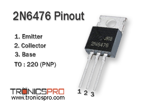 2N6476 Pinout, Equivalent, Application, Datasheet - TRONICSpro